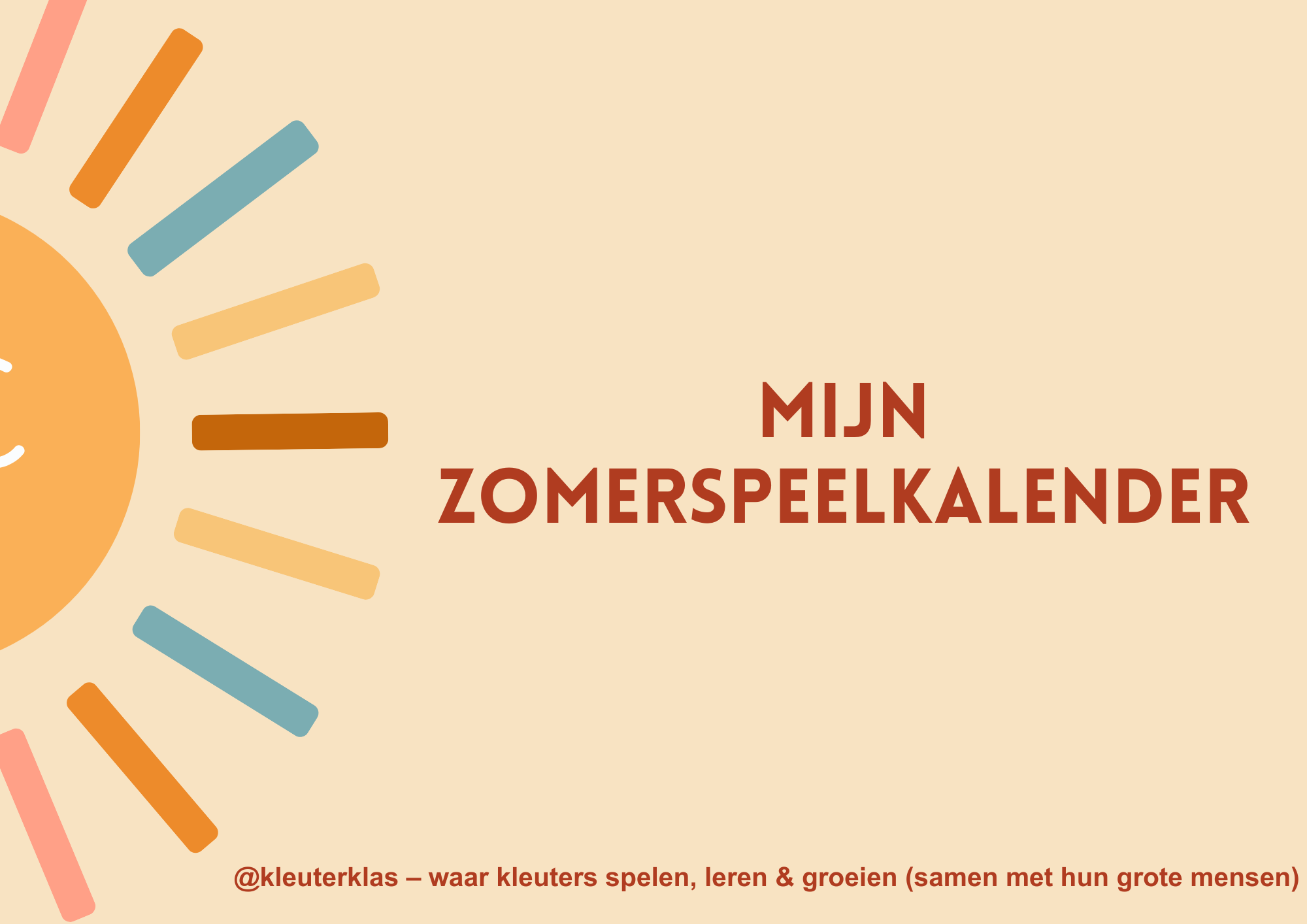 ZOMERSPEELKALENDER – @kleuterklas